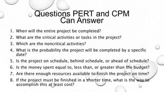 Project management technique PERT & CPM | PPT