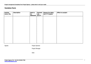 Project management templates | PDF
