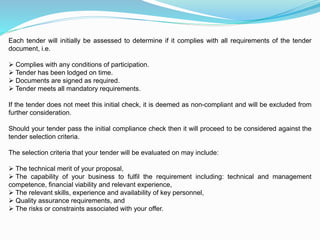 Project management tender | PPTX