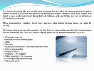 Project management tender | PPTX