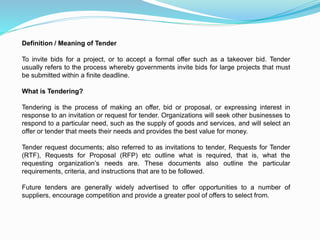 Project management tender | PPTX
