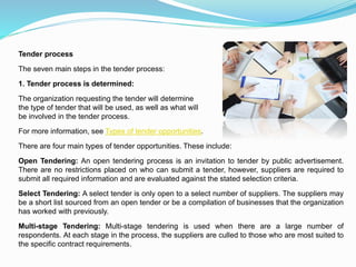 Project management tender | PPTX