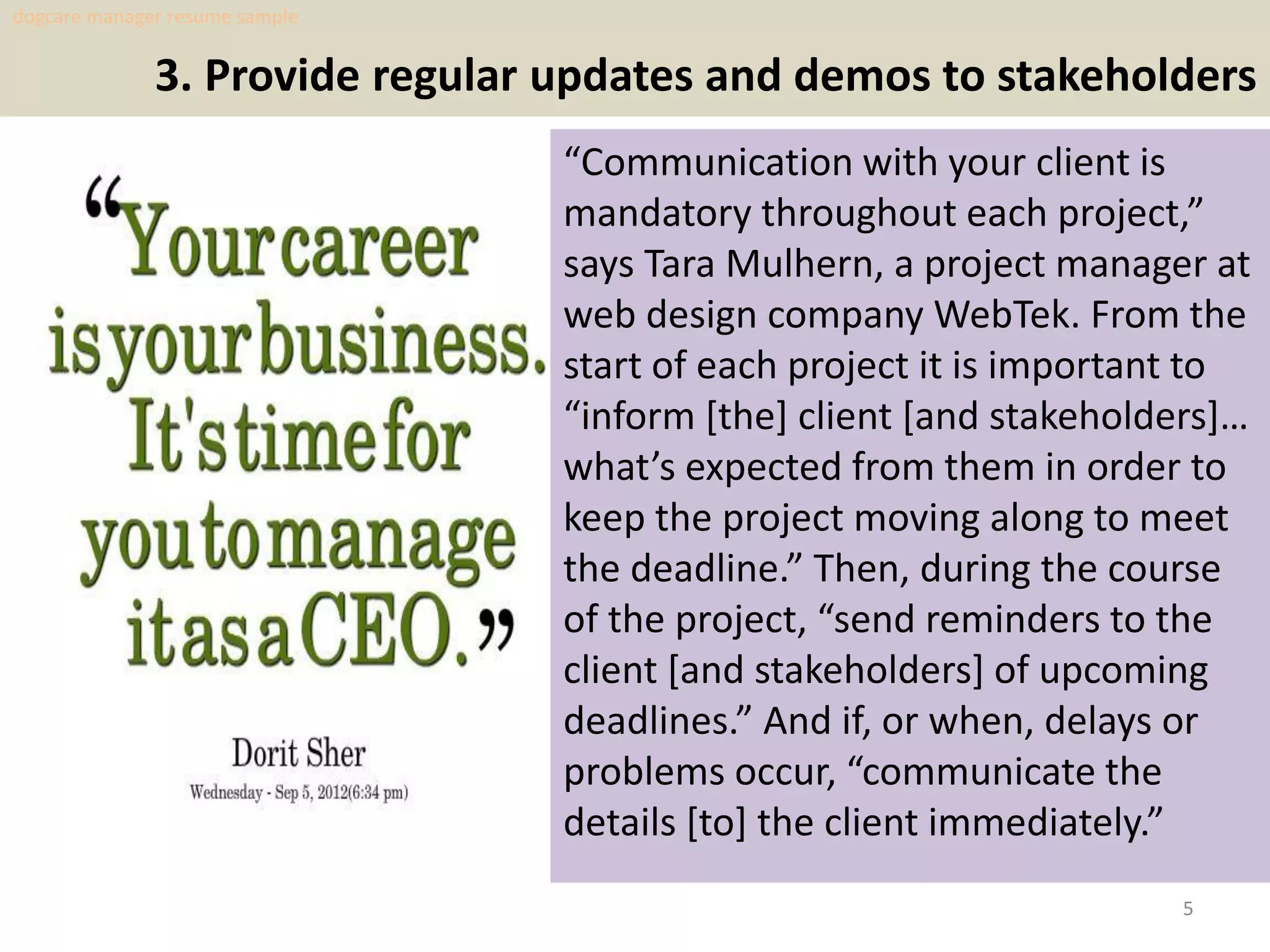 Top 10 project management tips | PPT