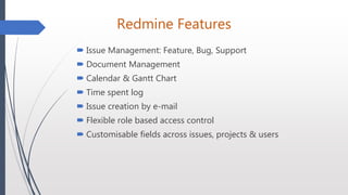 Software Project Management using Redmine | PPTX