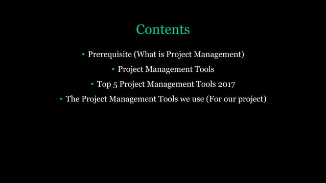 Project management tools | PPT
