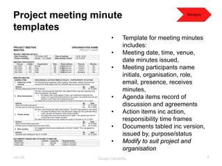 Project management tools and templates | PPT | Free Download