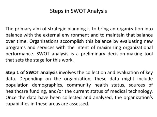 Project Management Tools and Techniques (SWOT- Strength, Weakness ...
