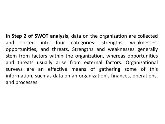 Project Management Tools and Techniques (SWOT- Strength, Weakness ...