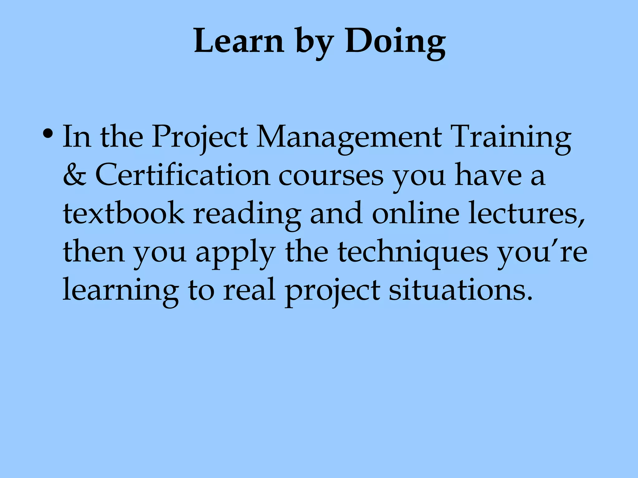 Project management training | PPT