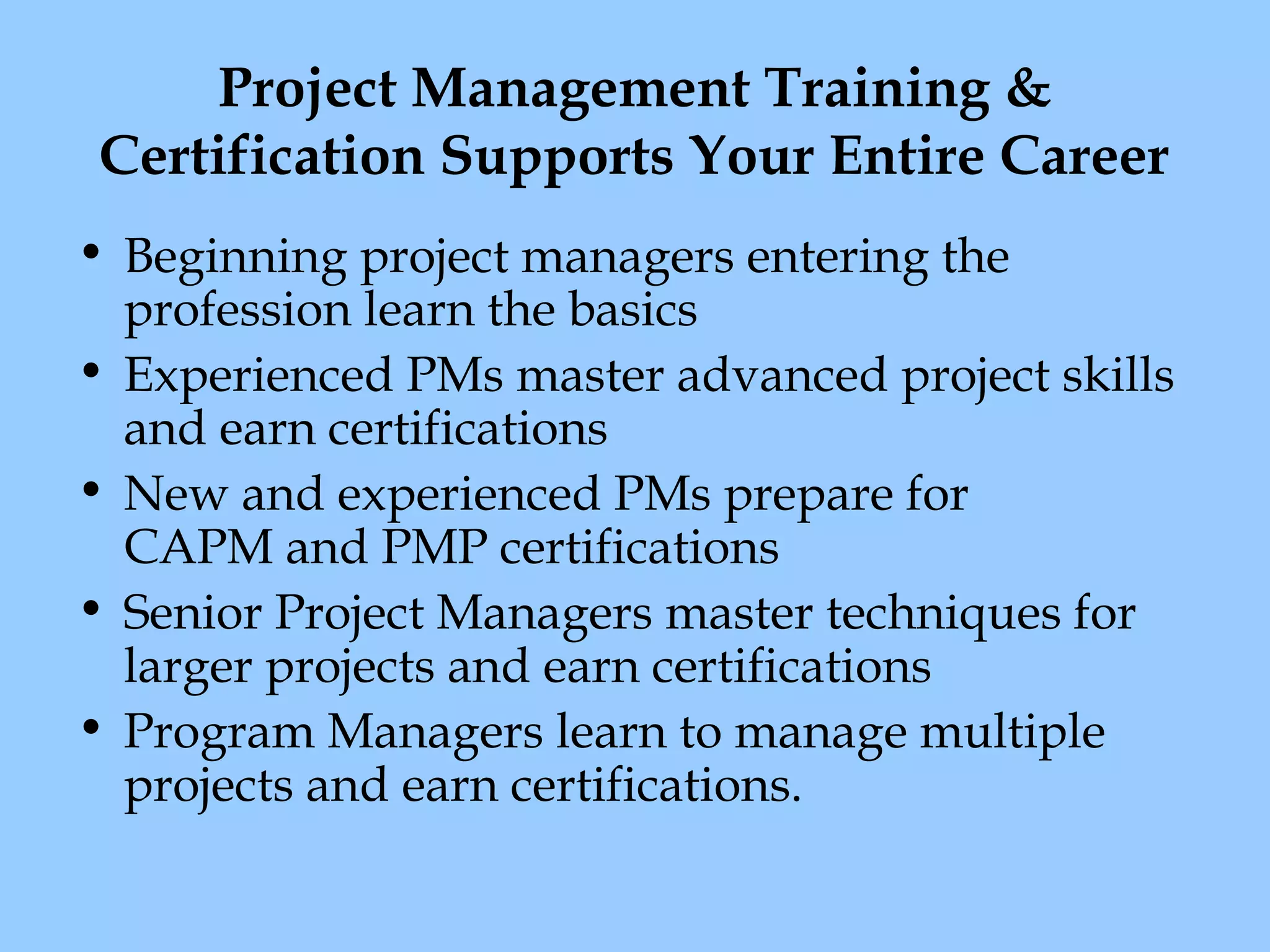 Project management training | PPT