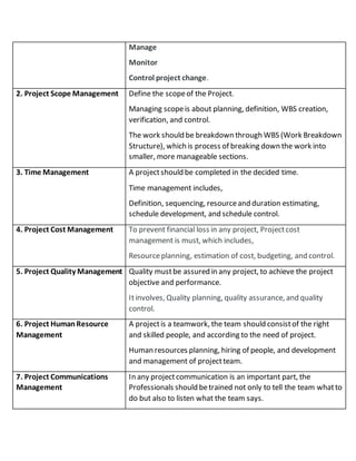 Project Management Training | PDF
