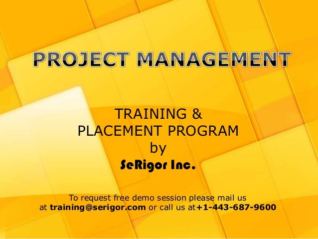 Project Management Traininig and Placement Program