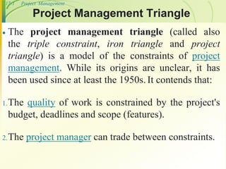 Project Management Triangle Pick Two