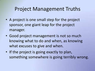 Project management truths | PPT