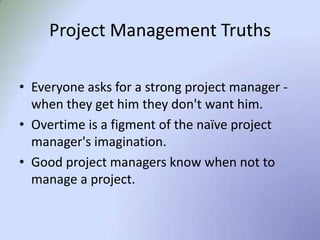 Project management truths | PPT