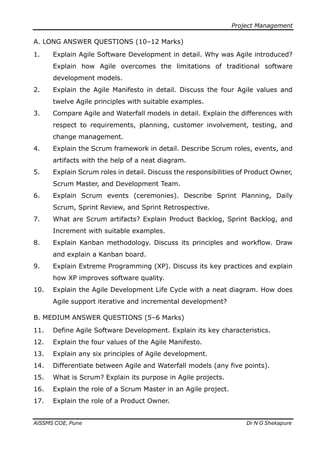 Project Management Unit II SE OE-II SPPU (2024 Pattern) | PDF