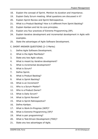 Project Management Unit II SE OE-II SPPU (2024 Pattern) | PDF