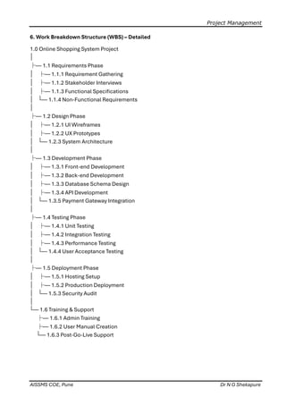 Project Management Unit I SE OE-II SPPU Pune (2024 Pattern) | PDF