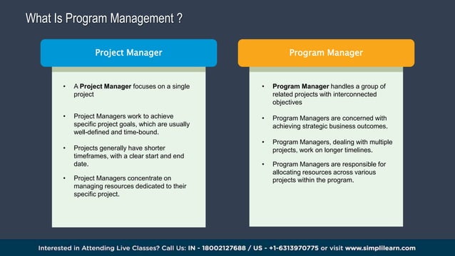 Project Manager vs Program Manager - What’s the Difference ? | Project ...