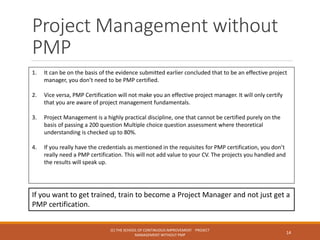 Project management without pmp | PPT