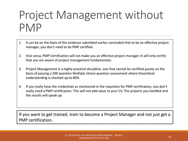 Project management without pmp | PPT