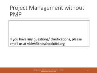 Project management without pmp | PPT