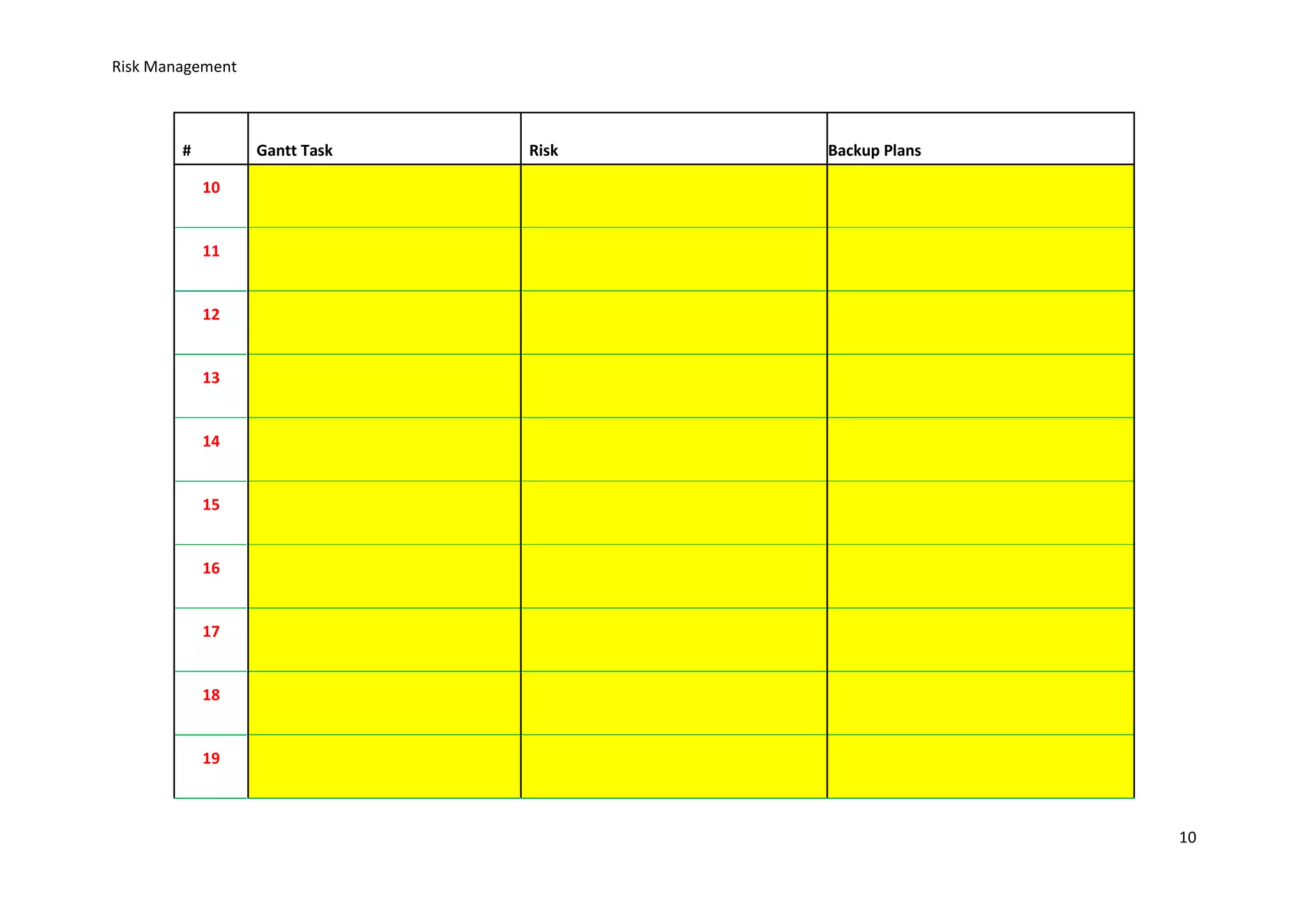 Project management workbook | DOCX | Business | Business and Finance