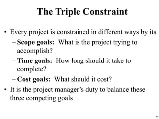 PROJECT MANAGEMNET LECTURE 1.ppt | Free Download