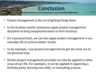 Project Manage My Trip | PDF