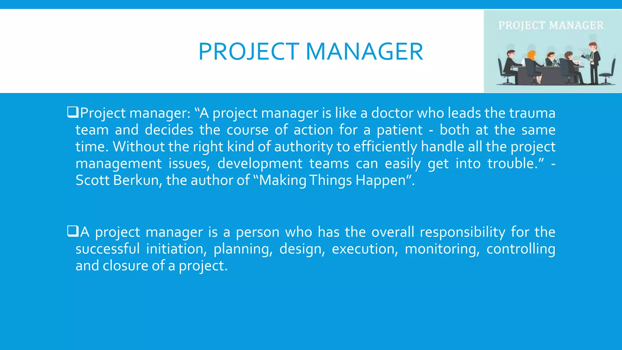 Role and Responsibilities of Project Manager | PPTX