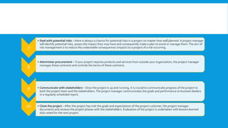 Role and Responsibilities of Project Manager | PPTX