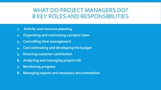 Role and Responsibilities of Project Manager | PPTX