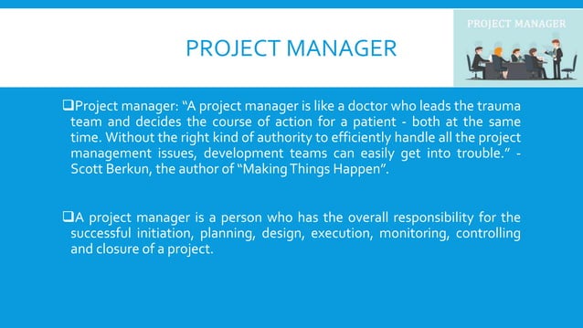 Role and Responsibilities of Project Manager | PPTX | Executive ...