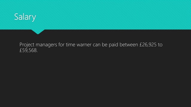 Project manager time warner | PPTX | Business | Business and Finance