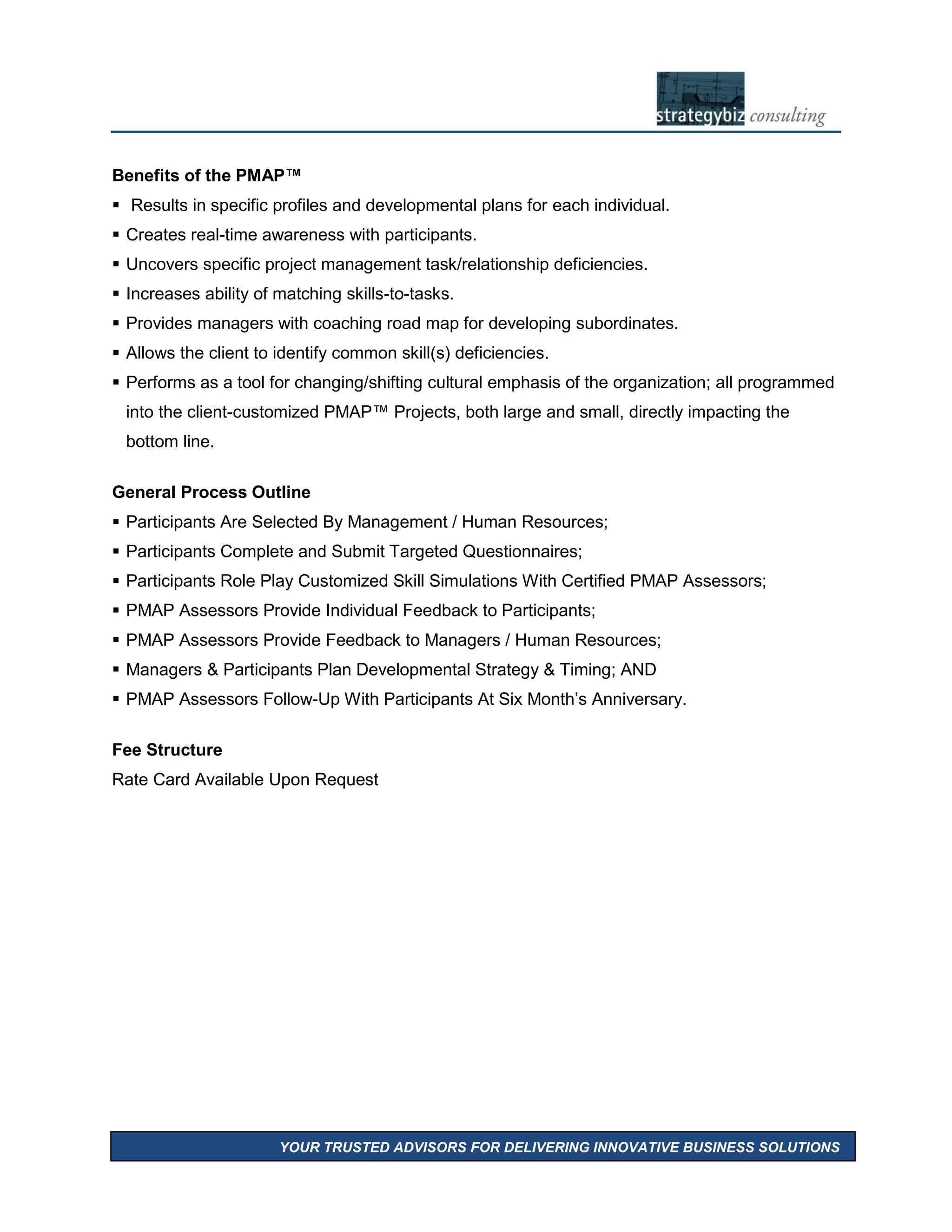 Project manager assessment profile pmap | PDF