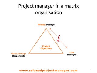 Projectmanager in a matrix organisation | PPT