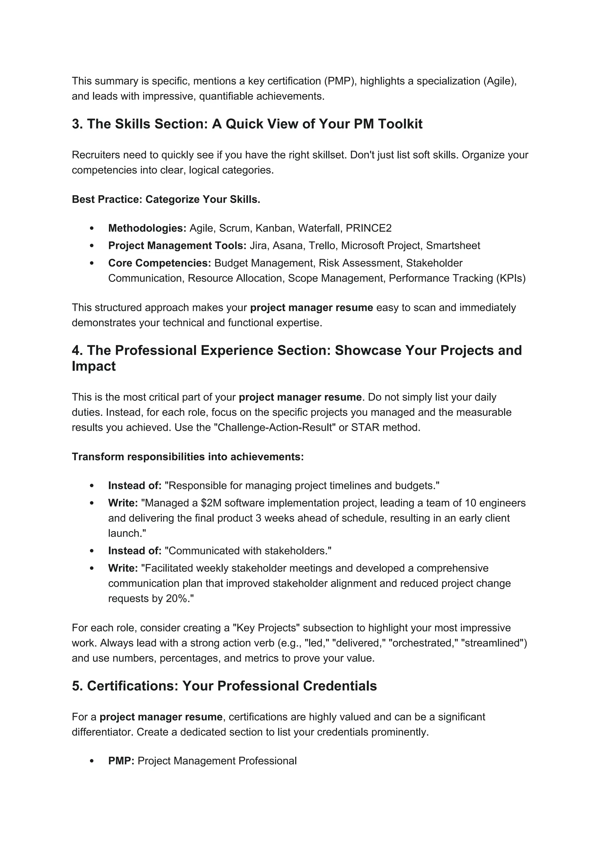 project manager resume.docx - Owlapply - Resume examples | DOCX
