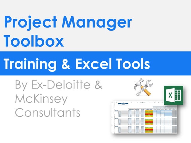 Project Manager Toolkit in Powerpoint & Excel | PPT