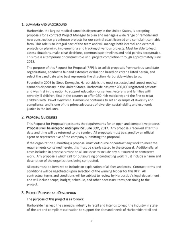 Project Manager (Contract) for Harborside | PDF