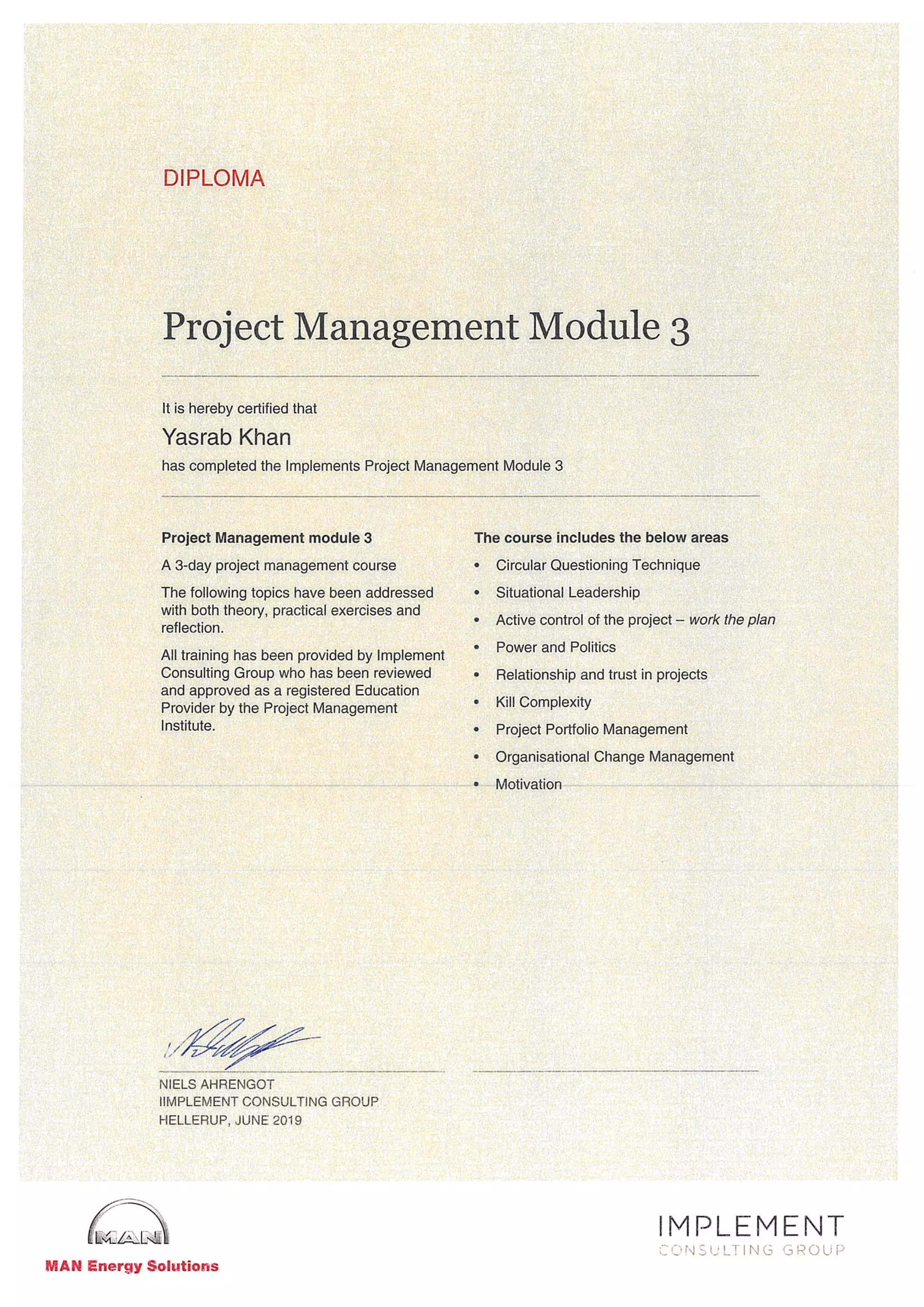 Diploma: Project Management Module 3 | PDF