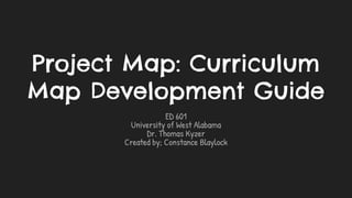 Project map curriculum map development guide | PPT