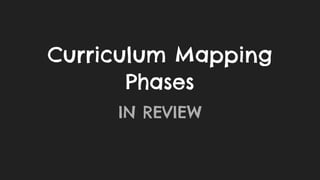 Project map curriculum map development guide | PPT