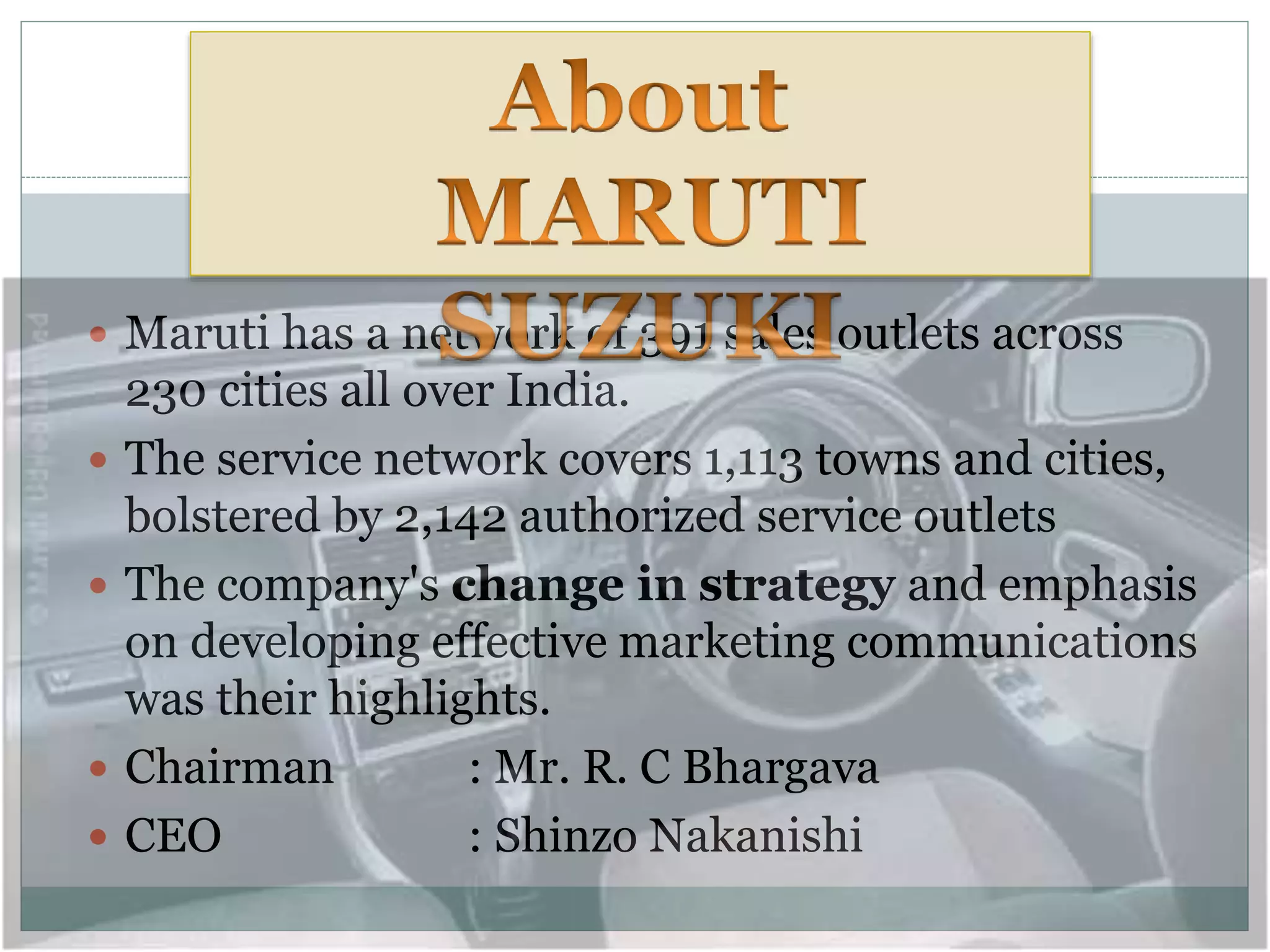 MARUTI SUZUKI | PPTX