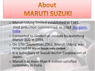maruti suzuki by rohit motwani | PPTX