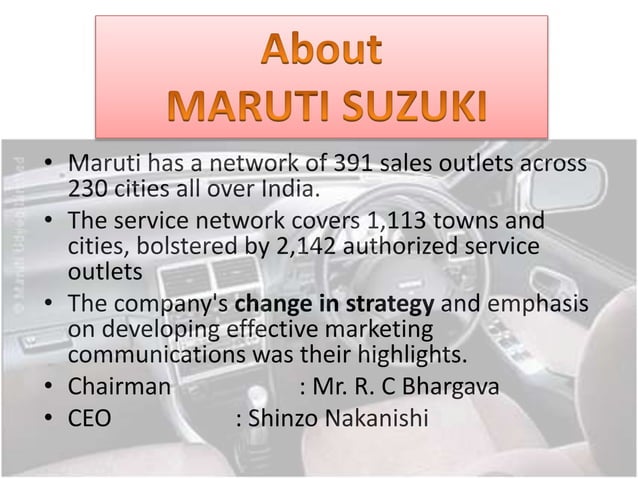 maruti suzuki by rohit motwani | PPT