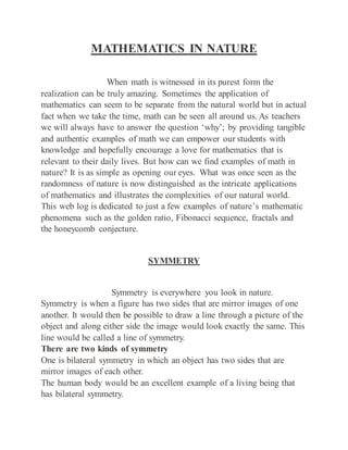 Project math in nature | DOCX