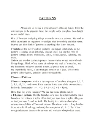 Project math in nature | DOCX