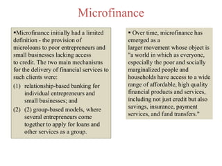 Micro-finance in rural india | PPTX