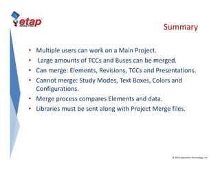 ETAP - Project merge | PDF