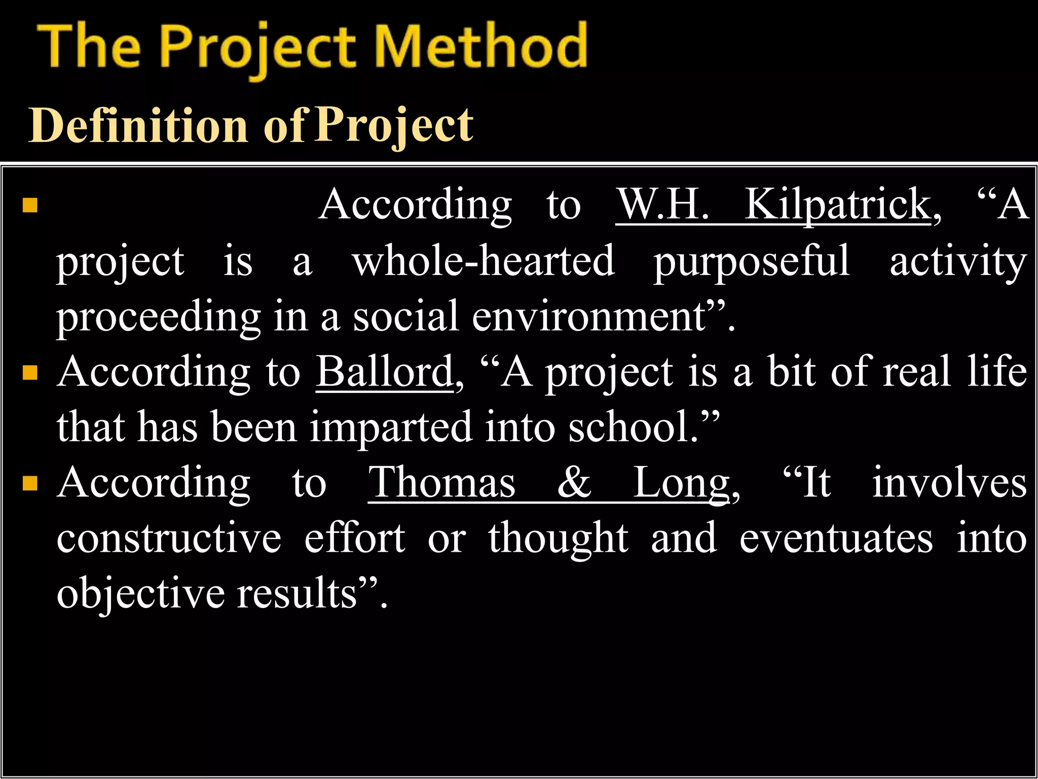 Project method | PPTX | Homework and Study | Education